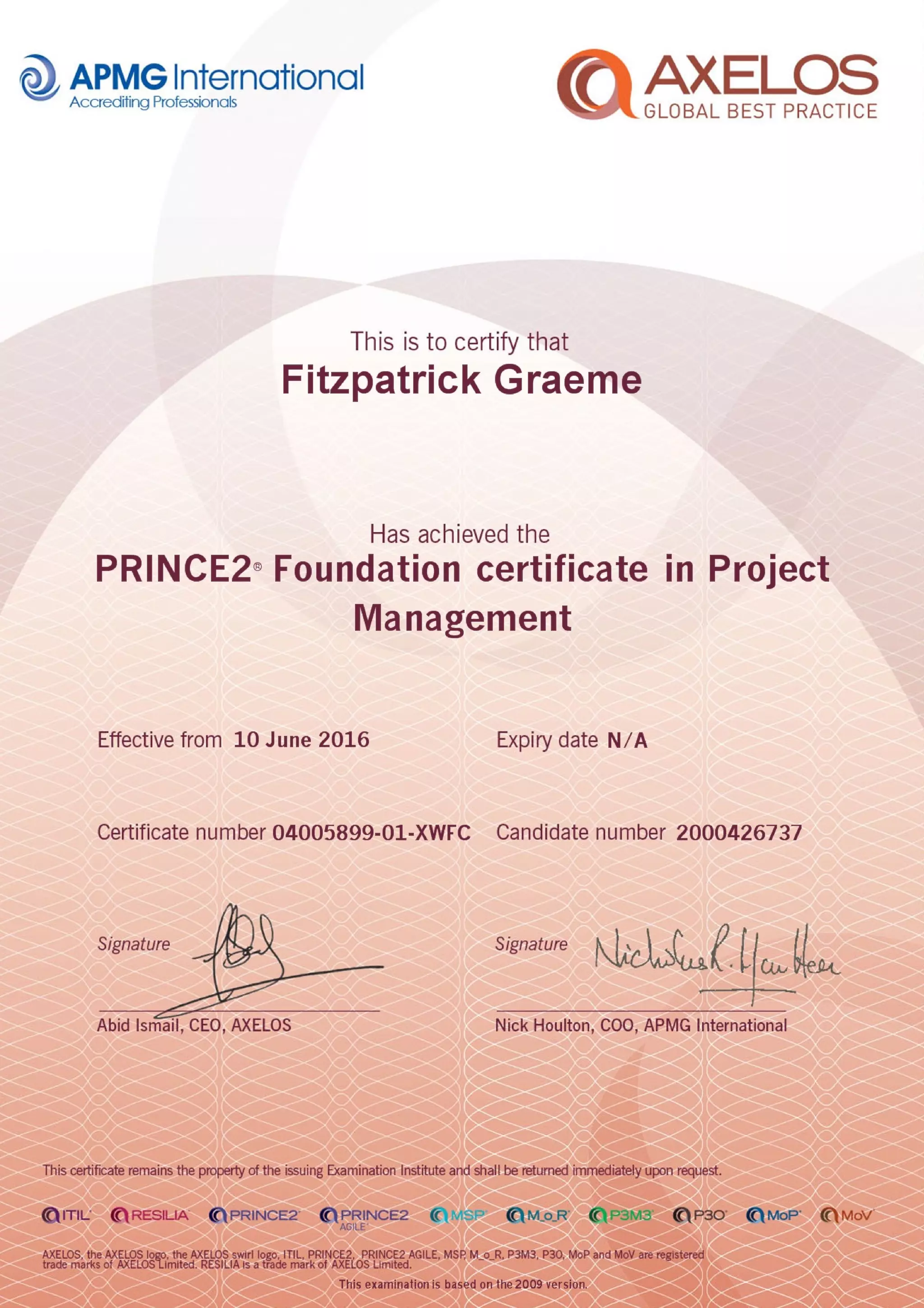 Prince2 Foundation Certificate | PDF