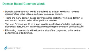 Using High Dimensional Representation of Words (CBOW) to Find Domain ...