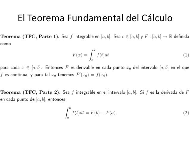 3110 Segundo Teorema Fundamental Del Calculo Integral