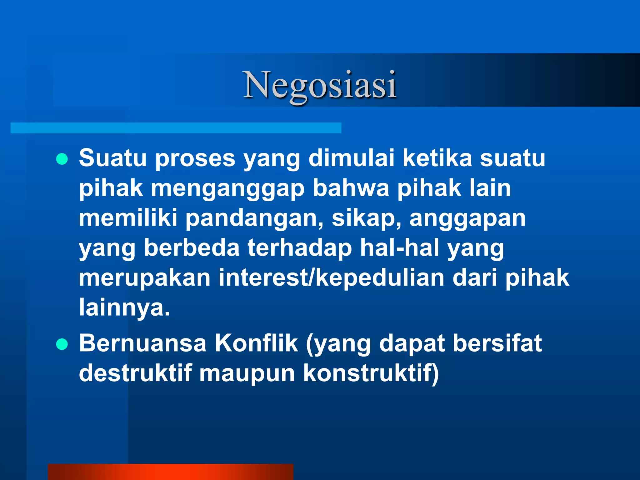 TEKNIK NEGOSIASI - MATERI : Lobi dan Negosiasi | PPTX