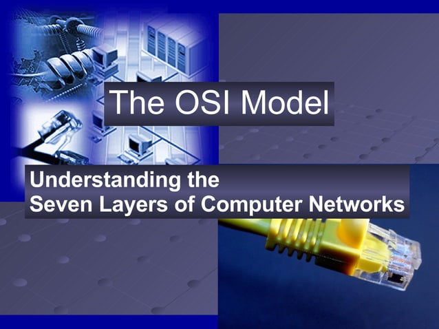 006 Osi Model | PPT | Computer Networking | Computing