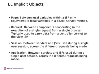 Web Component Development Using Servlet & JSP Technologies (EE6) - Chapter 6 - More View ...