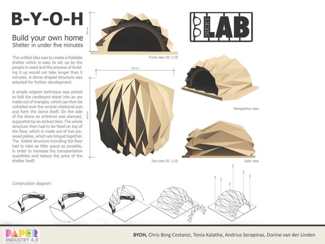 Paper and Cardboard as a building material. Tech 01 - Transportable ...