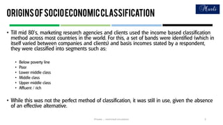 SOCIO ECONOMIC CLASSIFICATION | PDF