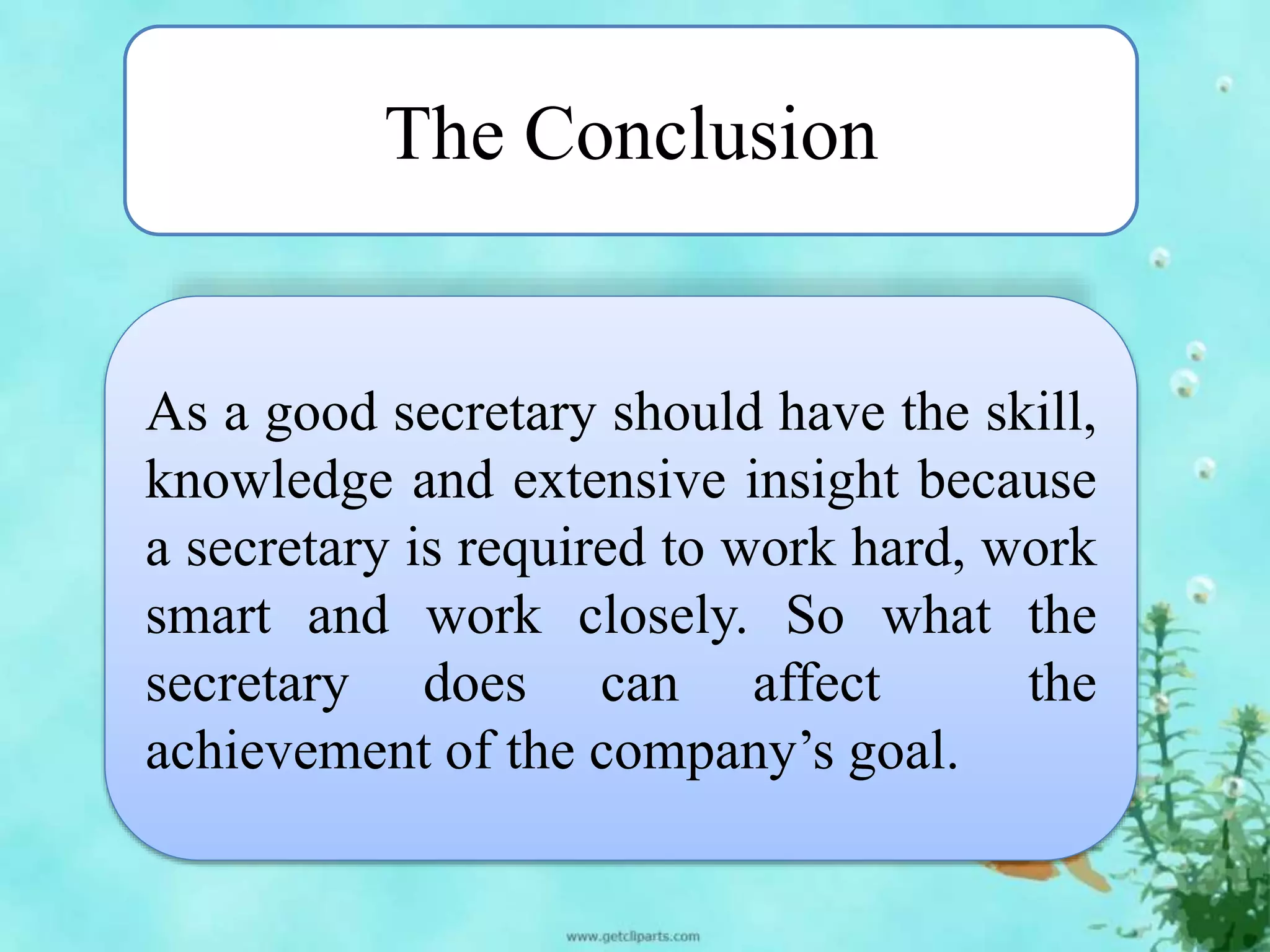 How To Be a GOOD SECRETARY - Guru Mapel : Arma Setyo Nugrahani | PPTX