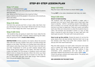 Engaging ESL Students with a Creative Music Video Lesson Plan | PDF