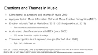 MediaEval 2020: Emotion and Theme Recognition in Music Using Jamendo | PPT