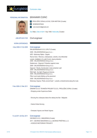 CV-Europass EN2 | PDF