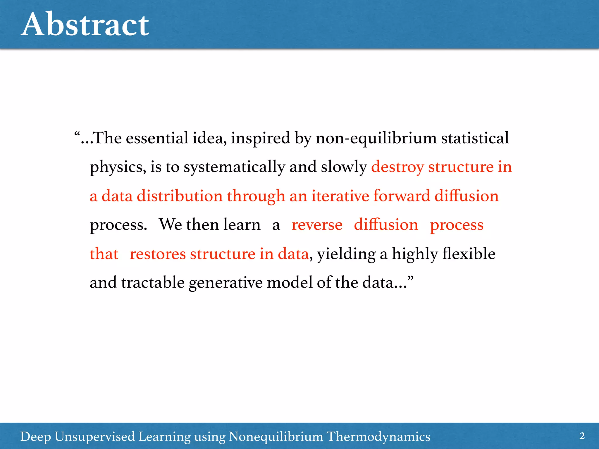 007 20151214 Deep Unsupervised Learning using Nonequlibrium Thermodynamics | PDF
