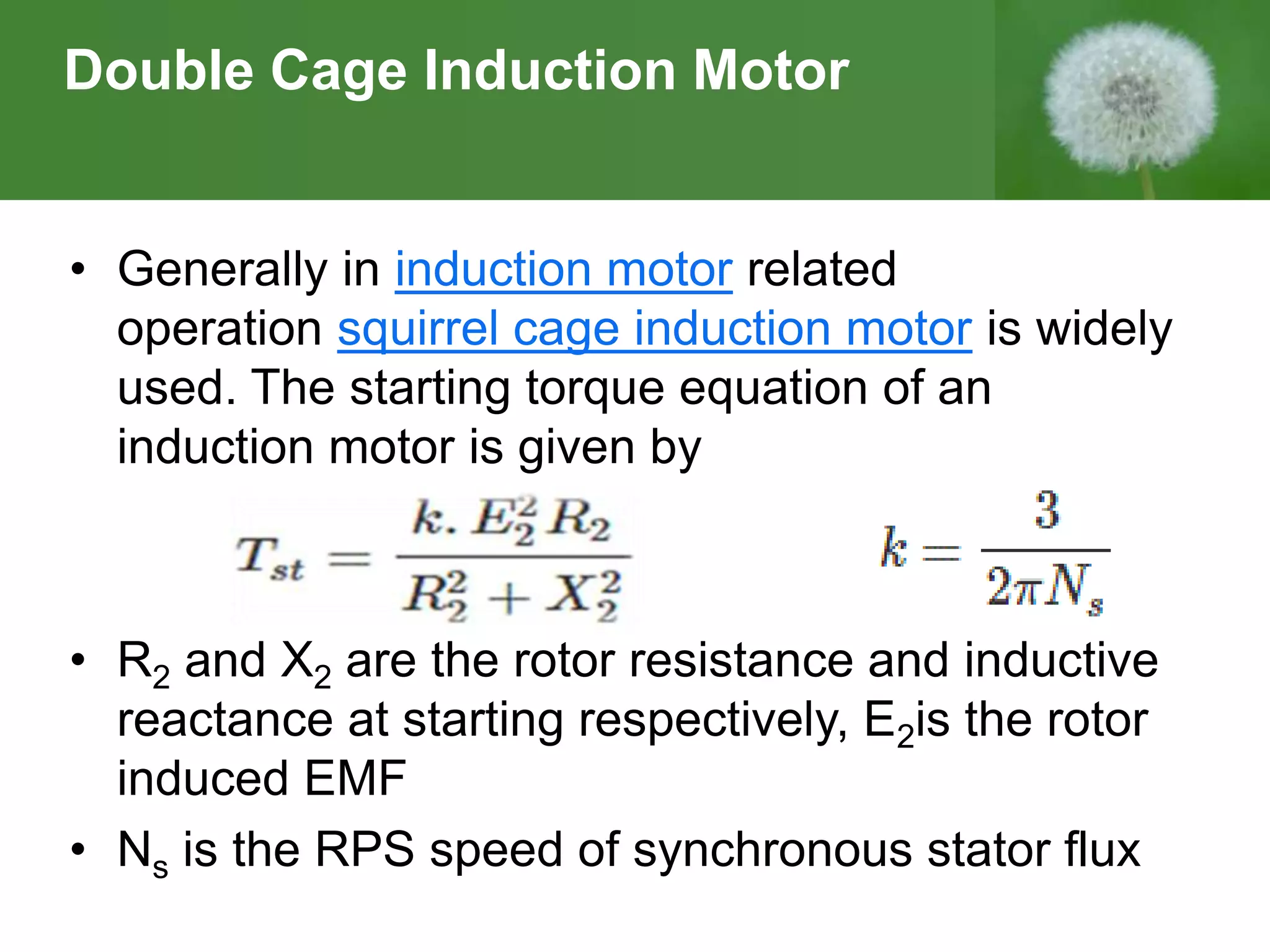 Double Cage Induction Motor | PPTX