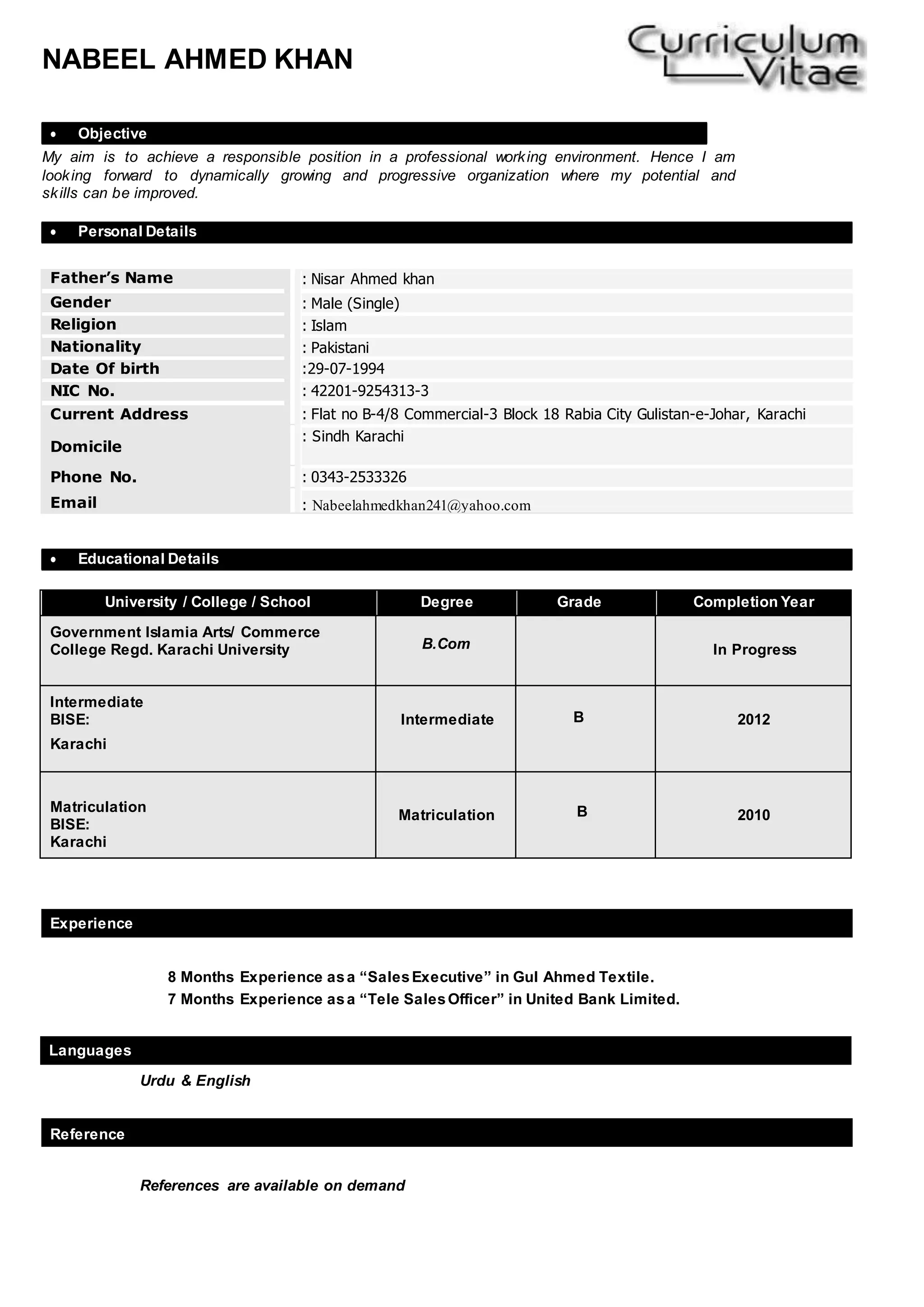 nabeel ahmed khan | DOCX