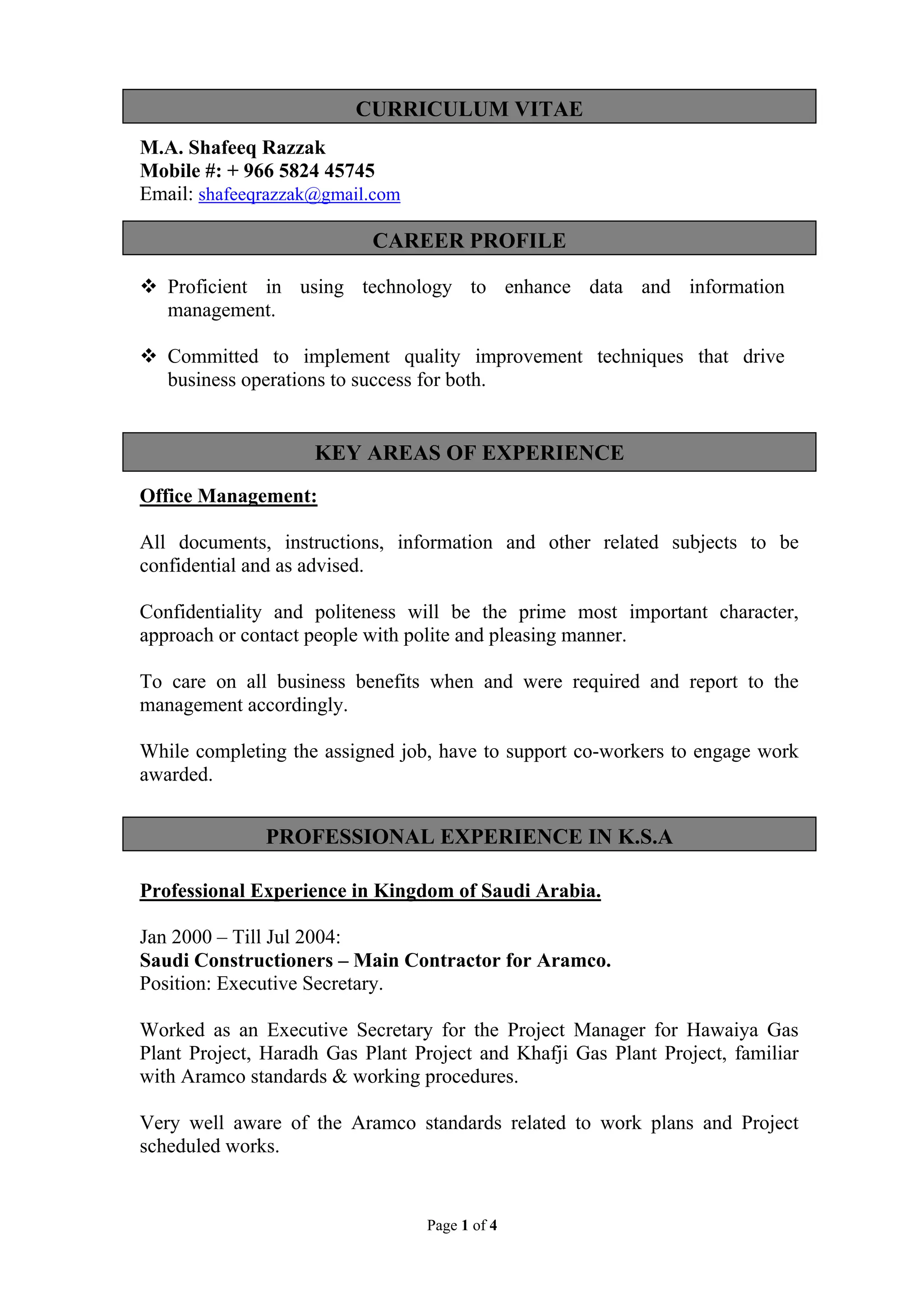 Shafeeq CV (1) | PDF