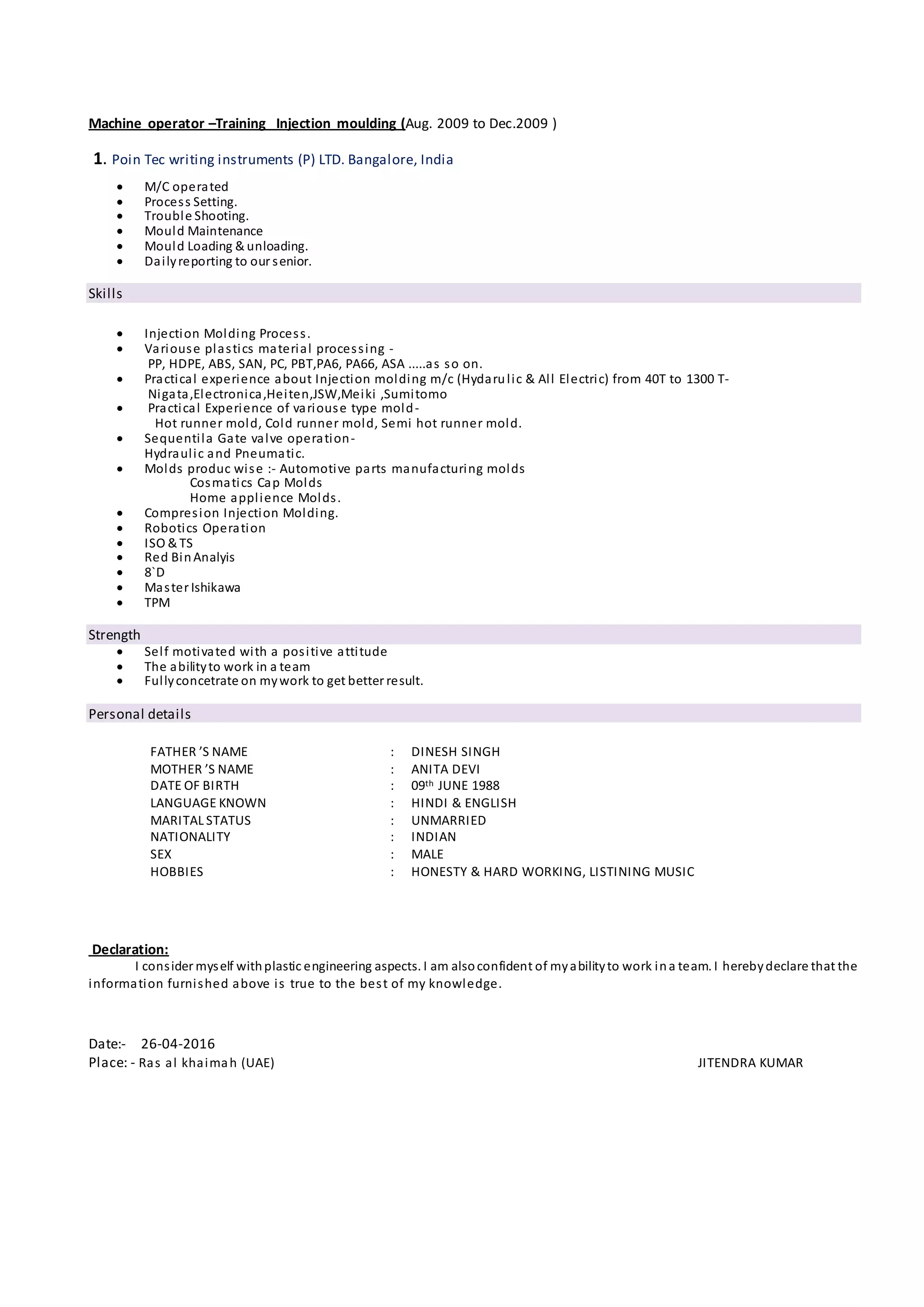 jitendra resume | DOCX