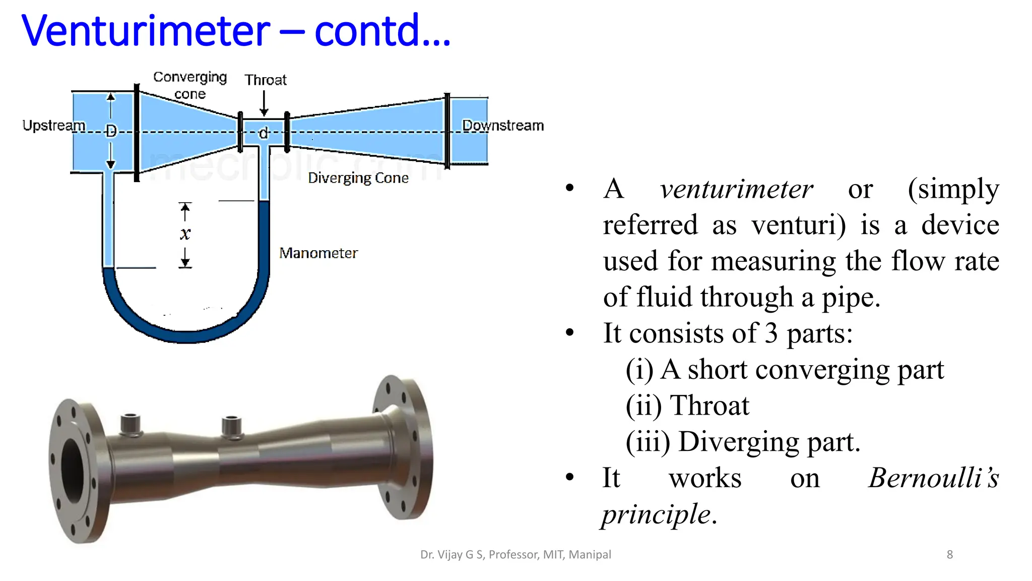 007a (PPT) Venturimeter.pdf . | PDF