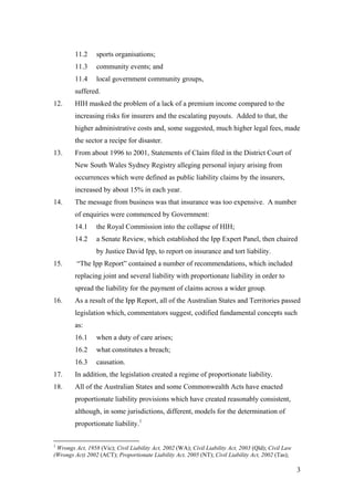 160515 Proportionate Liability Paper | PDF