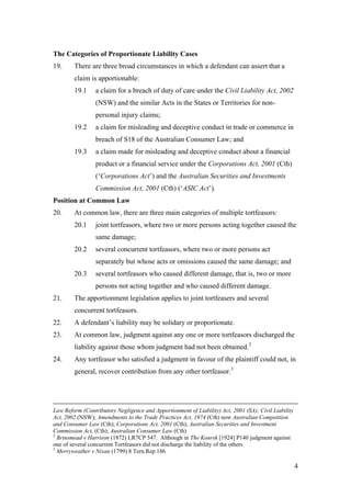 160515 Proportionate Liability Paper | PDF