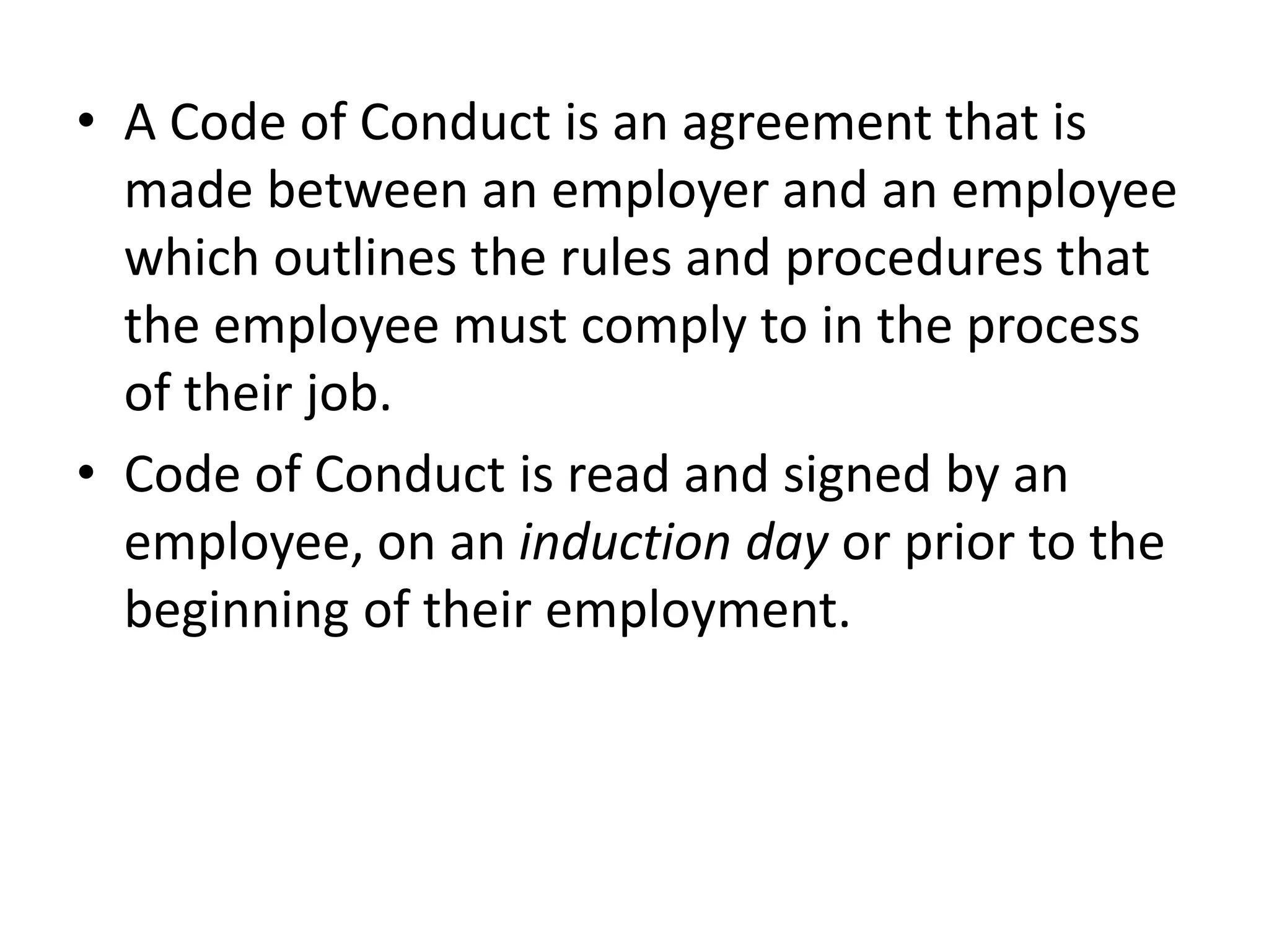 code of conduct | PPT