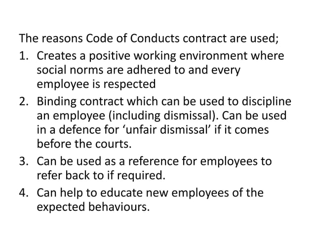 code of conduct | PPT
