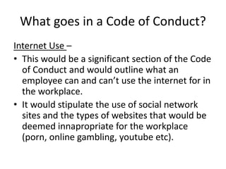 code of conduct | PPTX