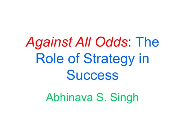 The Role of Strategy in Success | PPT