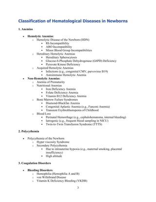 hematology of the newborn at a glance- neonatology | PDF