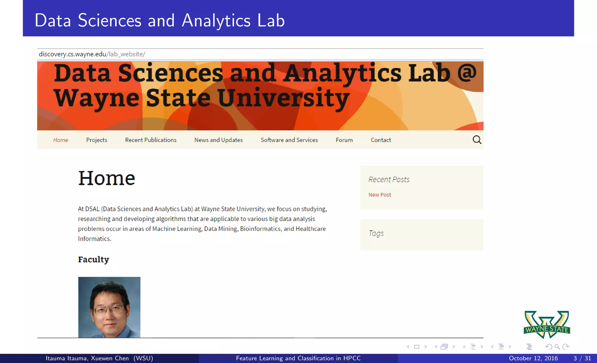 Unsupervised Learning and Image Classification in High Performance Computing Cluster | PPT