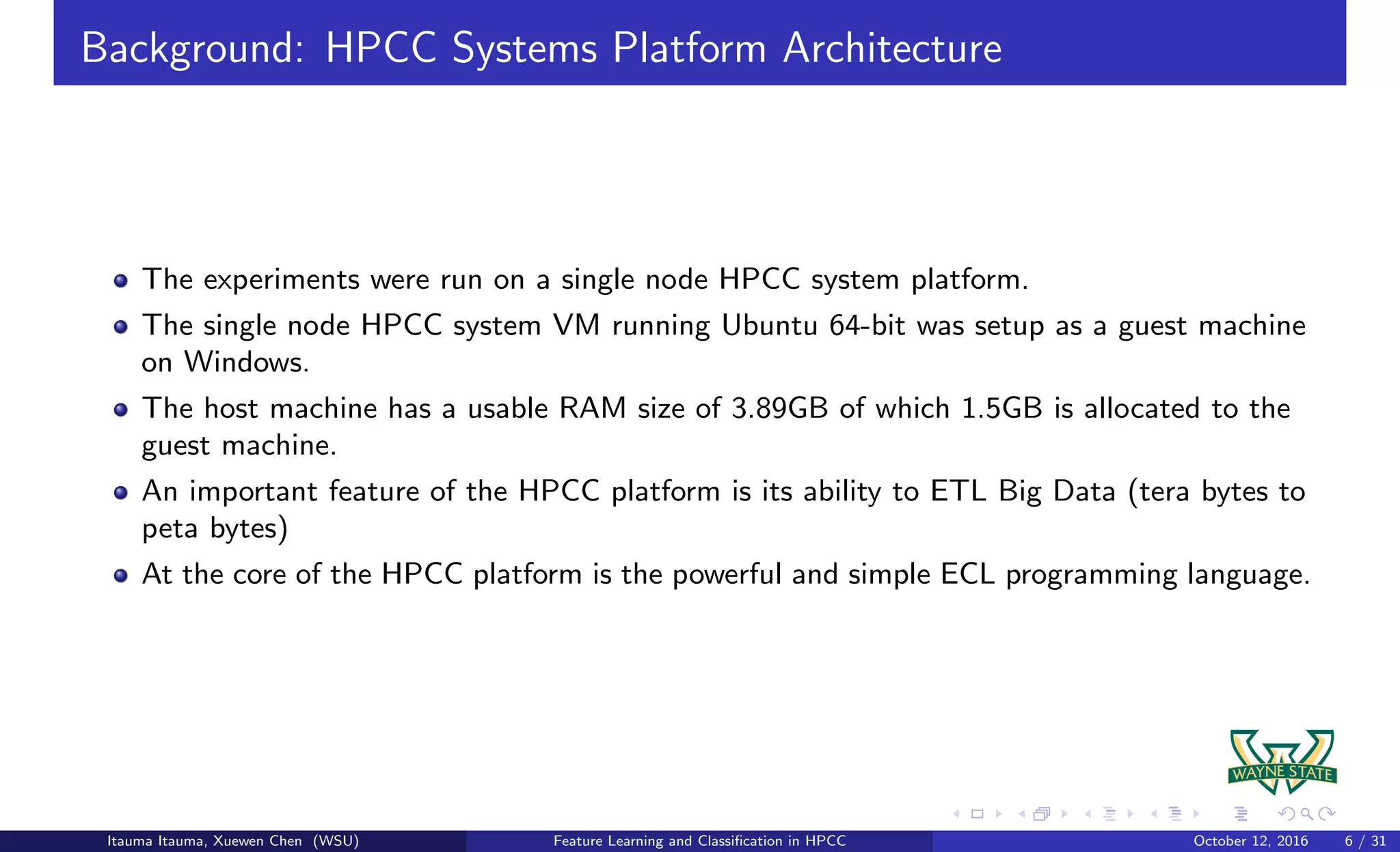 Unsupervised Learning and Image Classification in High Performance Computing Cluster | PPT