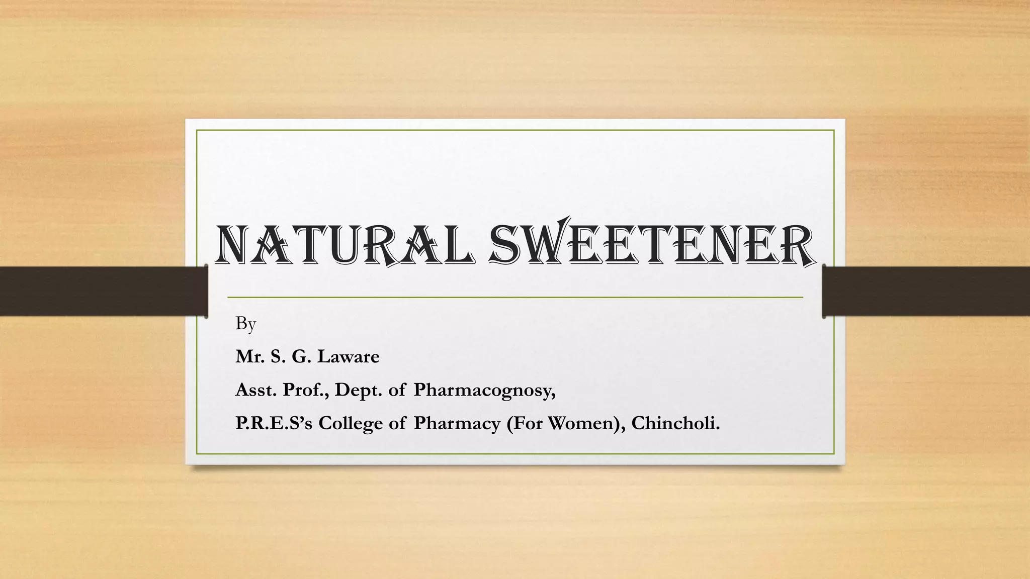 007 natural sweetner | PDF