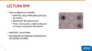 007 P PRUEBAS NO TREPONEMICAS VDRL Y RPR PARA SIFILIS.pptx