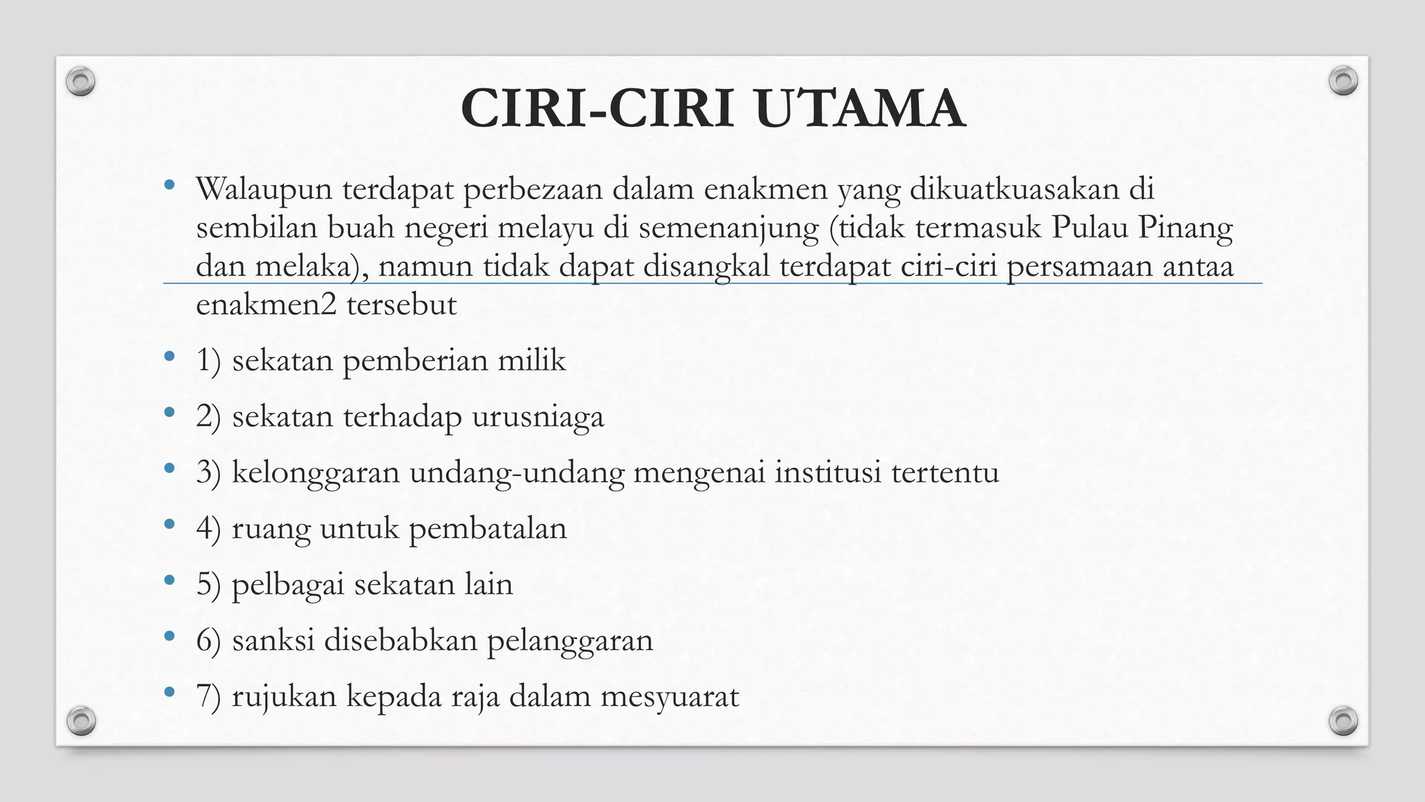 LAND LAW - Tanah Rizab Melayu | PPTX