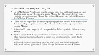 LAND LAW - Tanah Rizab Melayu | PPTX