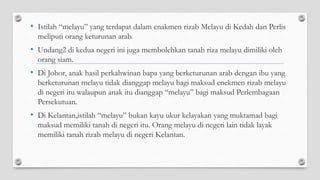 LAND LAW - Tanah Rizab Melayu | PPTX