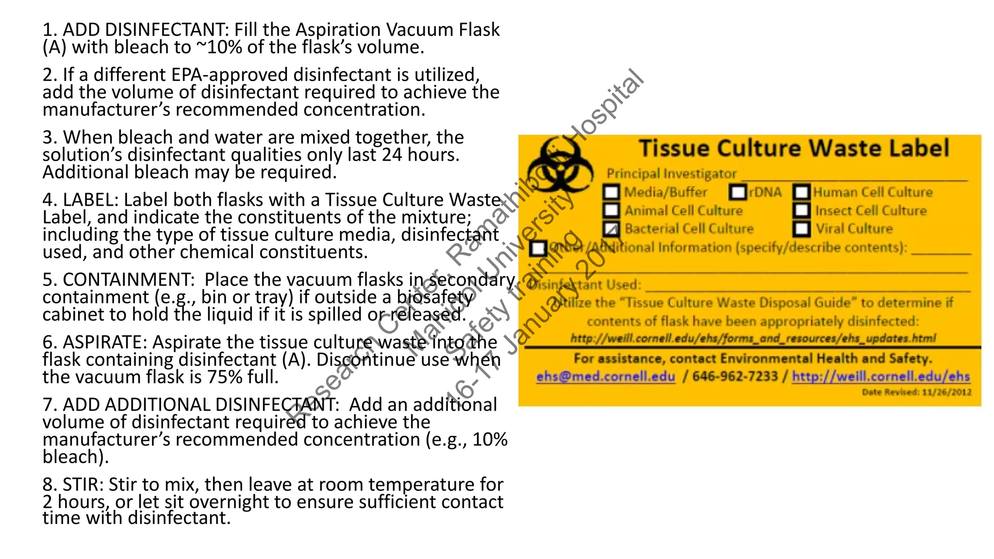 Tissue culture waste disposal guide | PDF