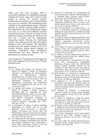 Multiobjective Optimization of Floating Observational Buoys location/allocation for limiting ...
