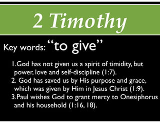 Tour of Living Letters: Introduction to 2 Timothy | PPT