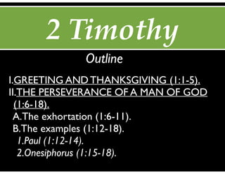 Tour of Living Letters: Introduction to 2 Timothy | PPT