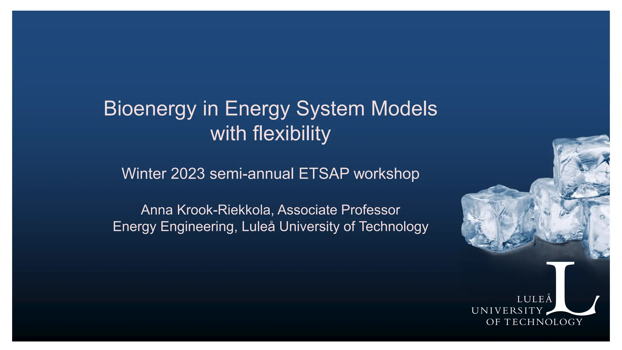 Bioenergy in energy system models with flexibility | PPT | Free Download
