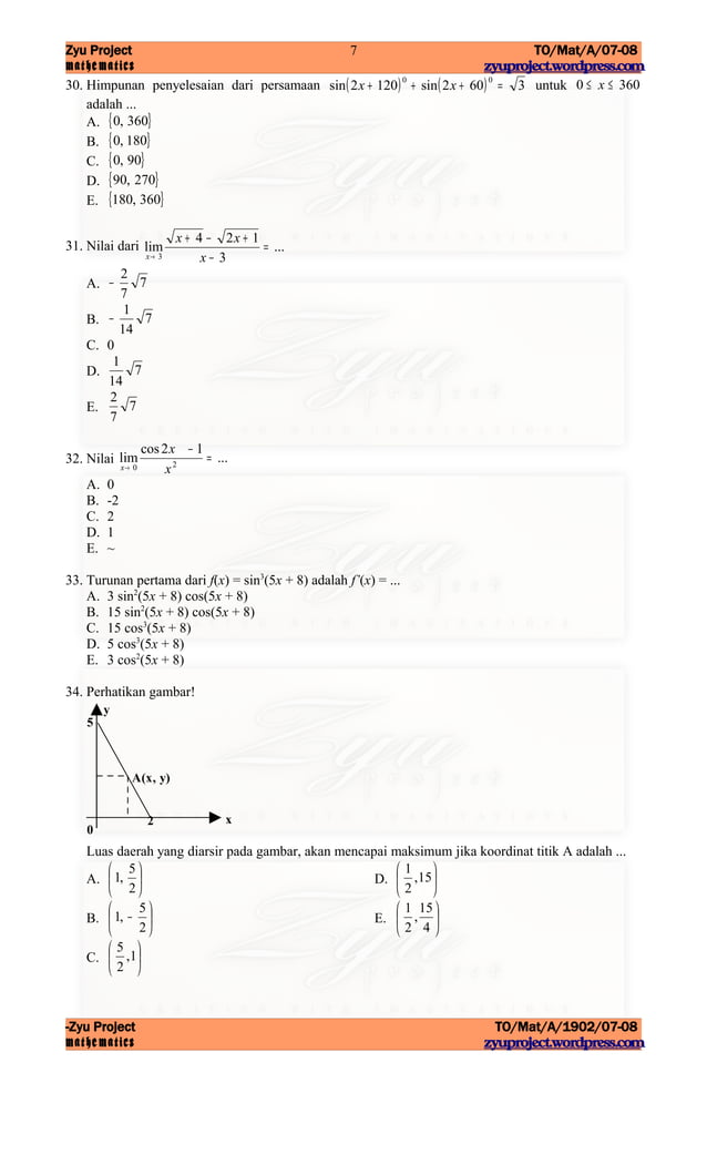 Soal Try Out Matematika | PDF