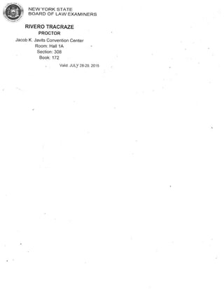 NYS Bar Exam - Proctor ID | PDF