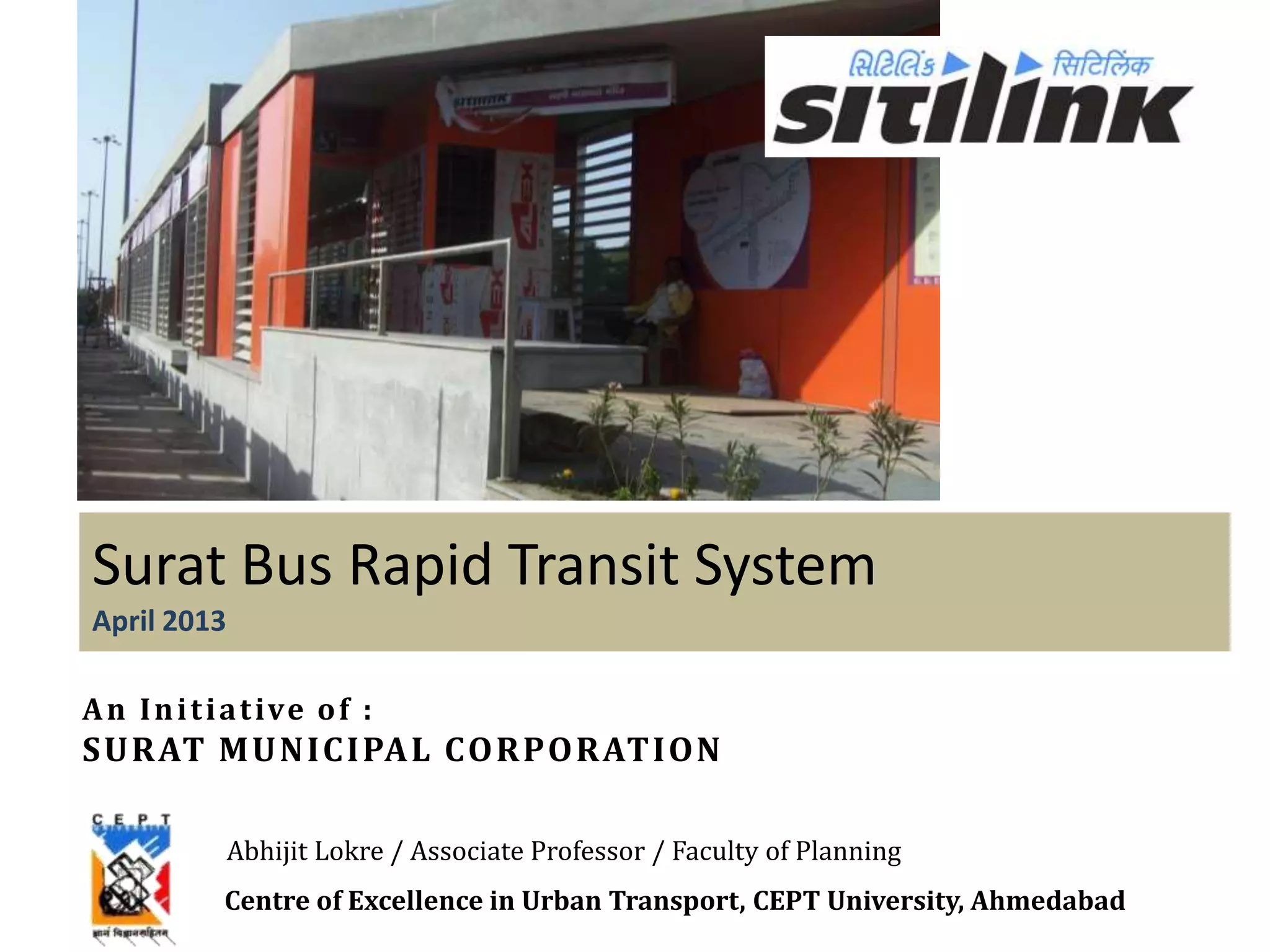 Surat BRTS - Abhijit Lokre | PPTX