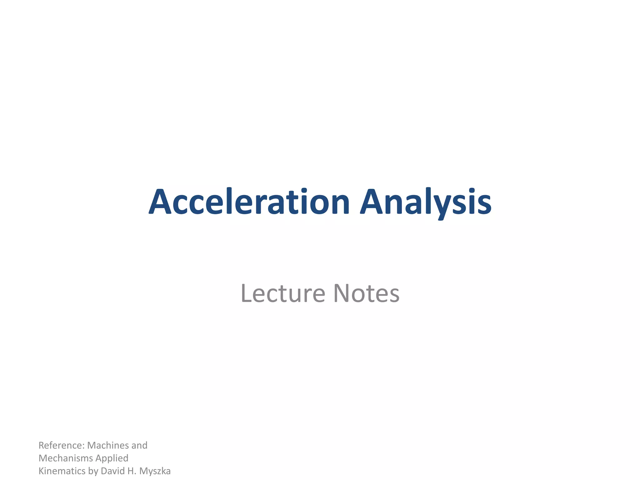 008 acceleration analysis | PPTX