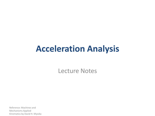 008 acceleration analysis | PPT | Free Download