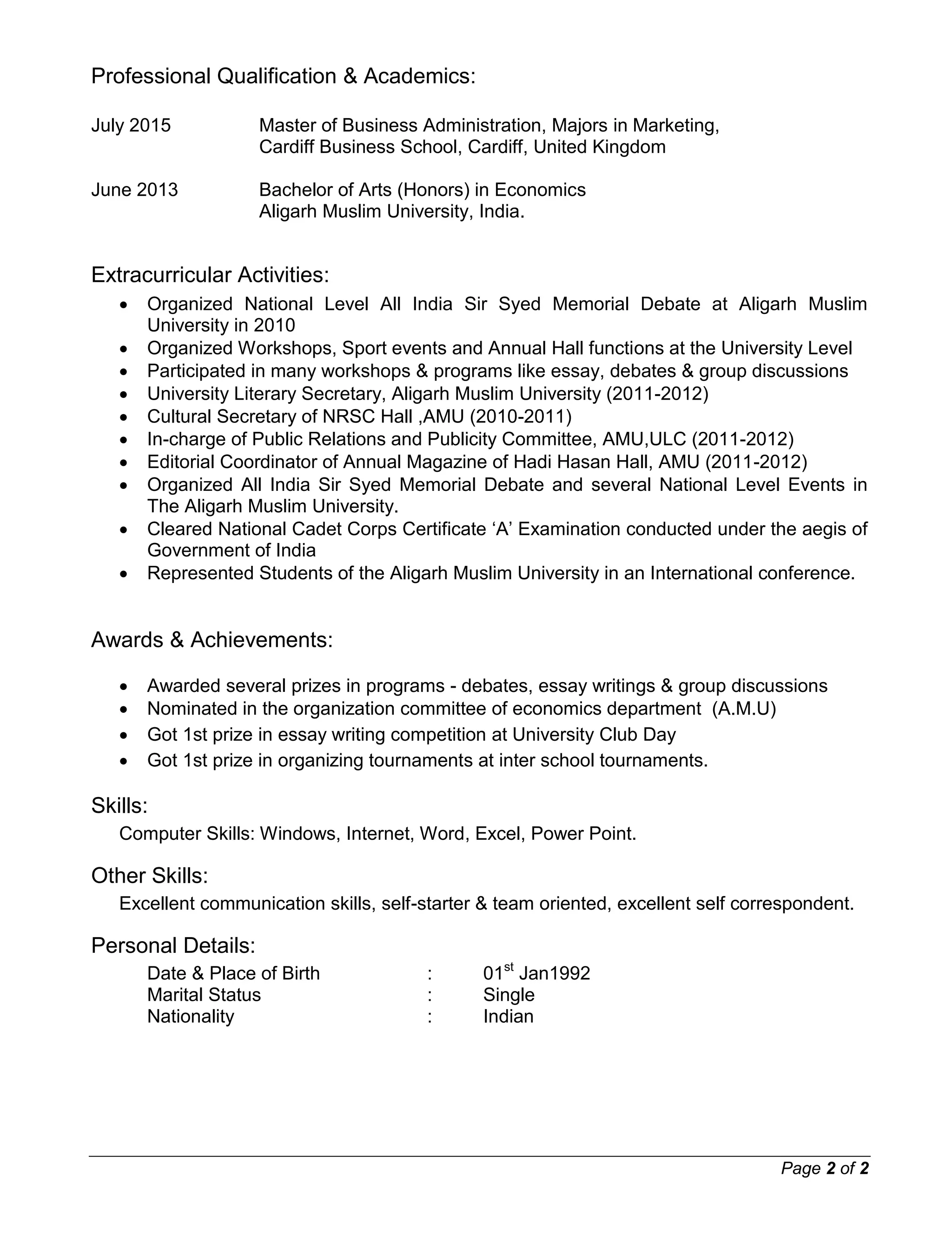 Resume-zain%20khowaja | PDF