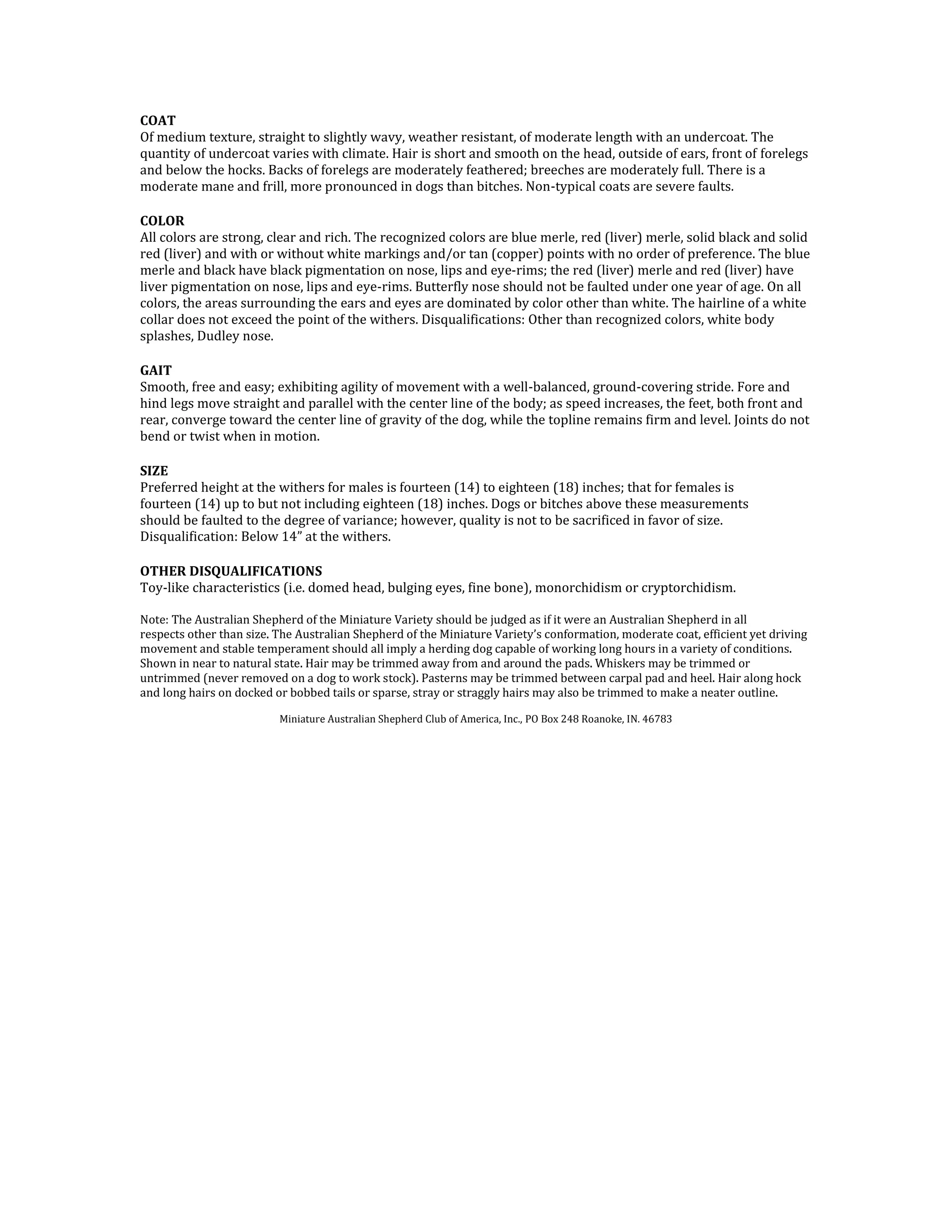 breed-standard | PDF | Foot Health | Diseases and Conditions
