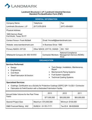 Landmark Industrial Services Brochures | PDF