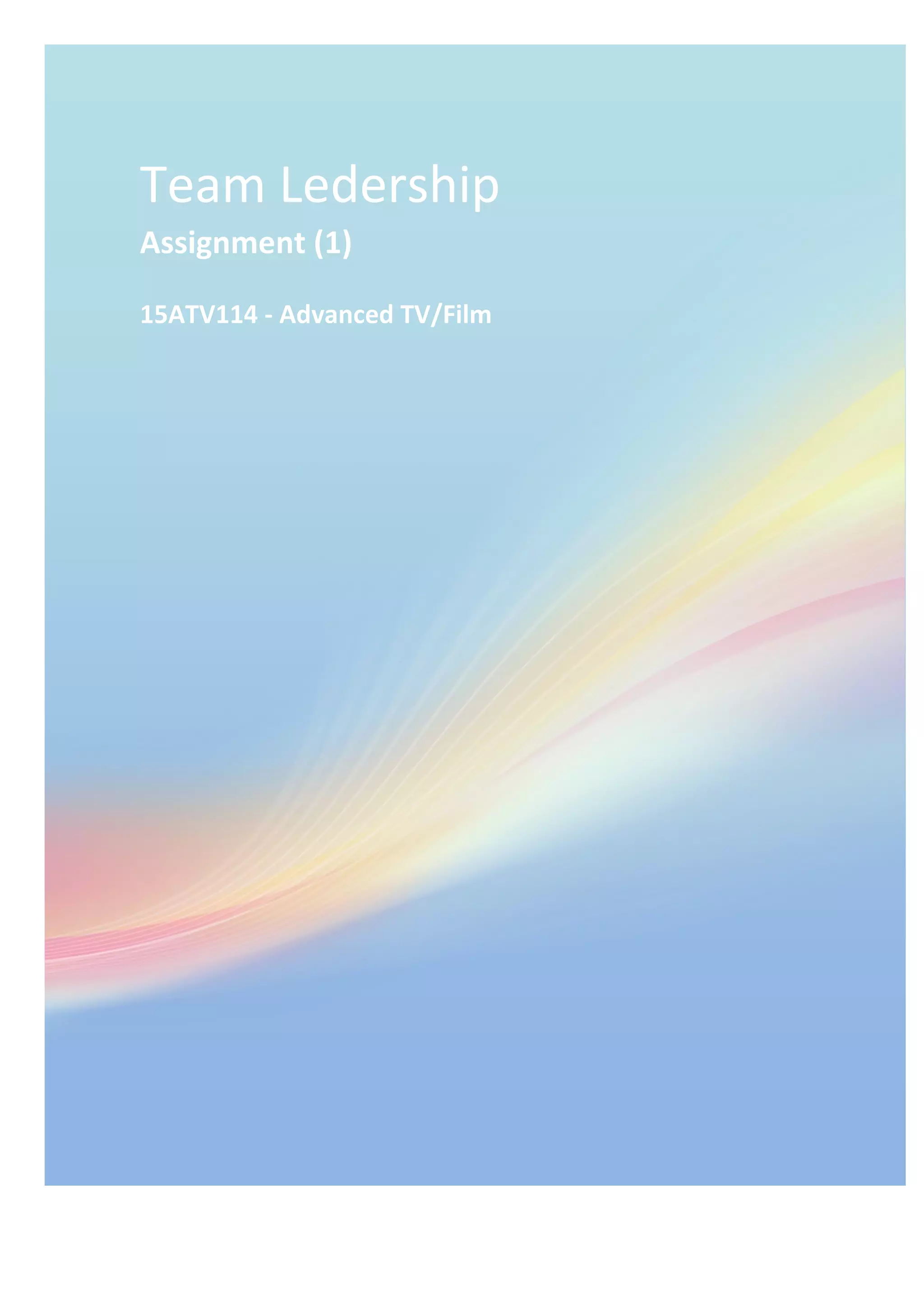 Team Ledership | PDF | Career Advice | Careers