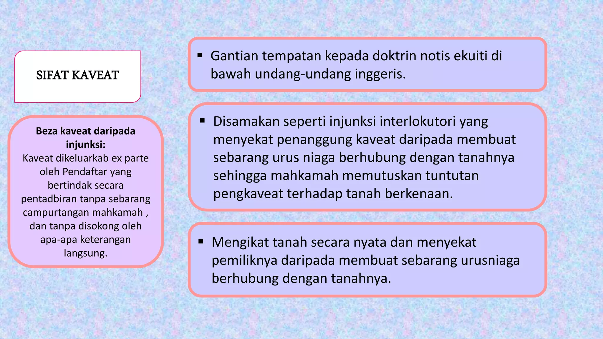 LAND LAW - Sekatan Urusniaga (Kaveat/Perintah Larangan) | PPTX