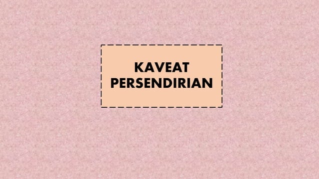 LAND LAW - Sekatan Urusniaga (Kaveat/Perintah Larangan) | PPTX