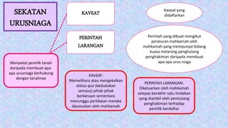 LAND LAW - Sekatan Urusniaga (Kaveat/Perintah Larangan) | PPTX