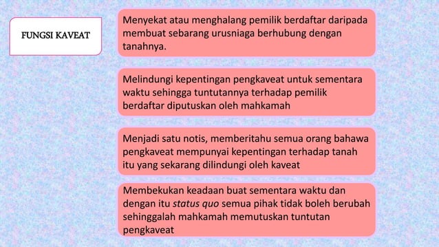 LAND LAW - Sekatan Urusniaga (Kaveat/Perintah Larangan) | PPTX